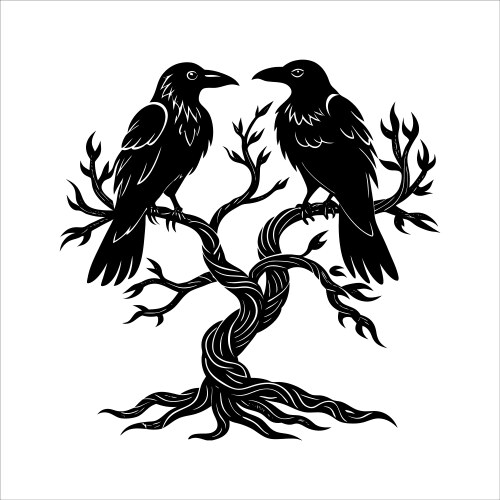 Crow Tree Vector Images (over 2,200)