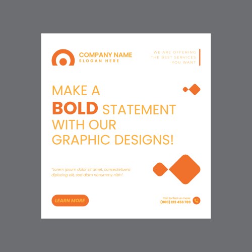 Graphic designing social media post design Vector Image