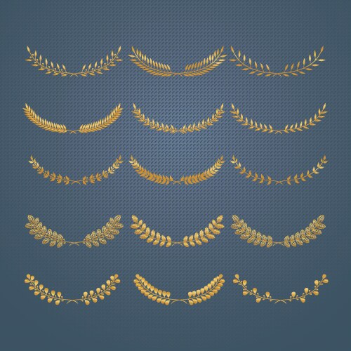Laurels and wreaths design elements Royalty Free Vector