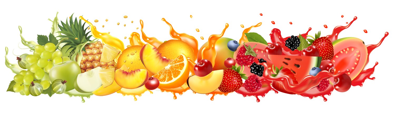 Fresh pineapple juice banner Royalty Free Vector Image