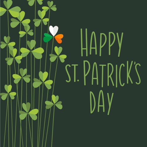 St patricks day shamrock handwritten lucky you Vector Image