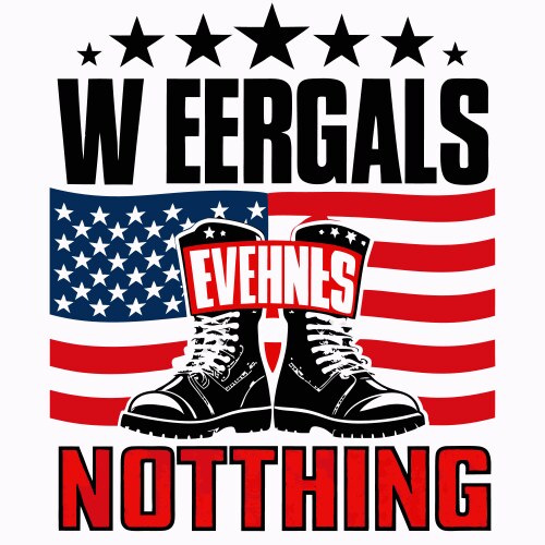 American veteran us maps boots and weapon Vector Image