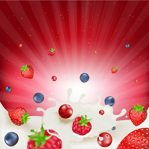 Berry borders with transparent background Vector Image