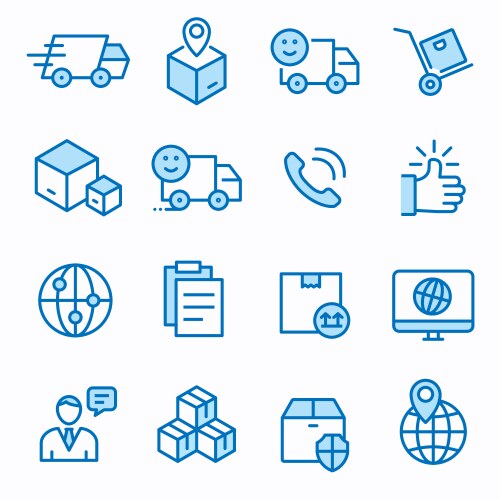 Random icons set Royalty Free Vector Image - VectorStock