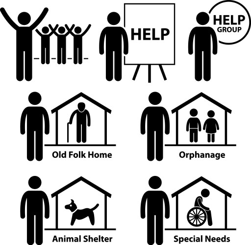 Social issues and critical problems pictograph Vector Image