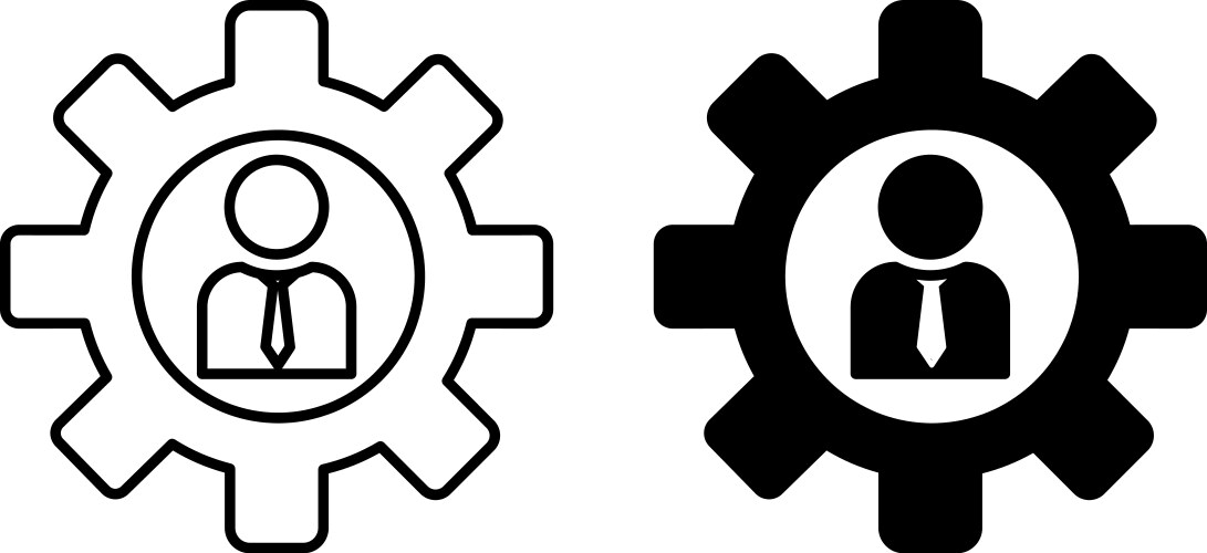 Customers icons black and white Royalty Free Vector Image