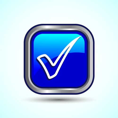 Check mark icon button set design tick symbol Vector Image