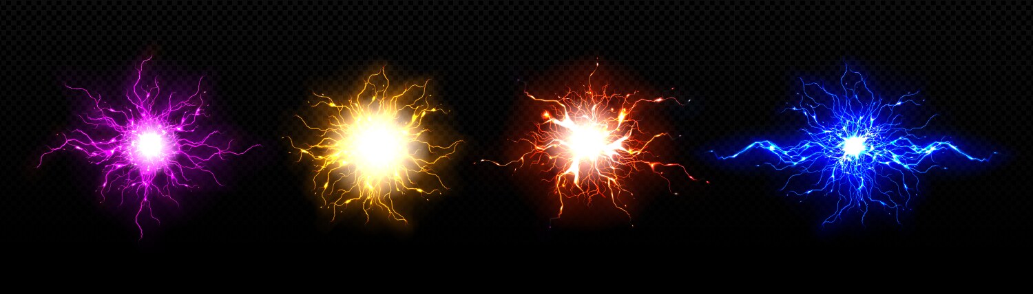 Neon Lightning Bolt Vector Images (over 2,200)