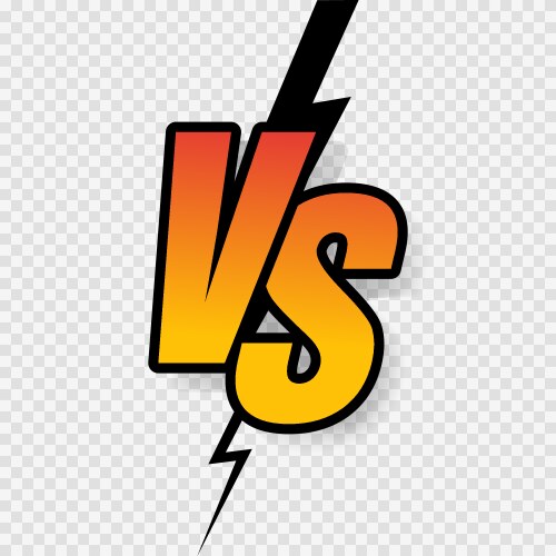 Vs versus letters icon Royalty Free Vector Image