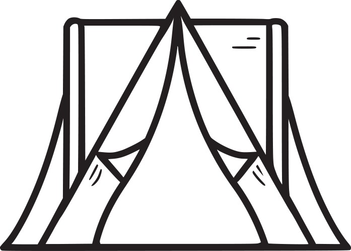 Camping tent svg silhouette Royalty Free Vector Image