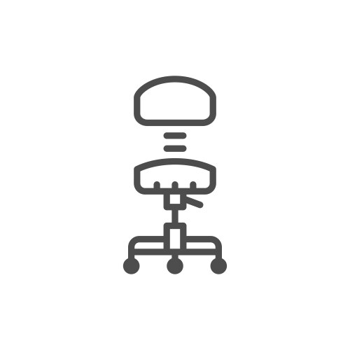 Line drawing of an office chair ideal Royalty Free Vector