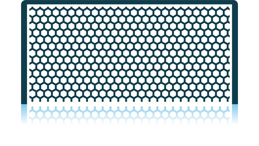 Colorful cartoon soccer gate Royalty Free Vector Image