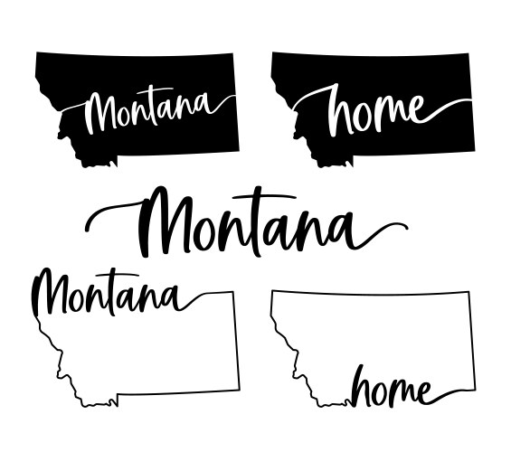 State of Montana Outline Vector Images (over 600)