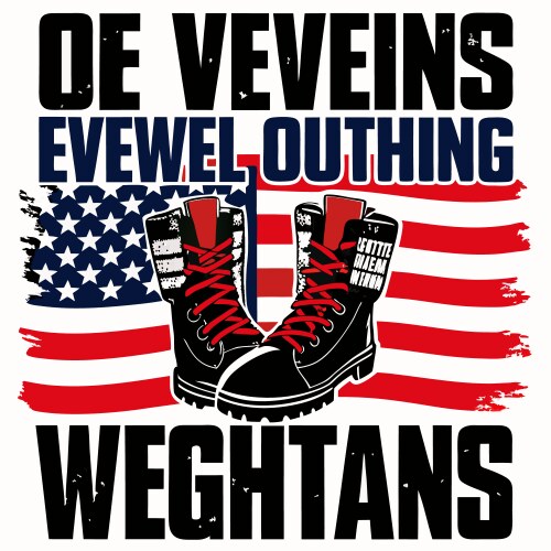 American veteran us maps boots and weapon Vector Image
