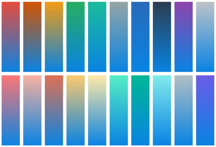 Color trend of gradient pallet an example Vector Image