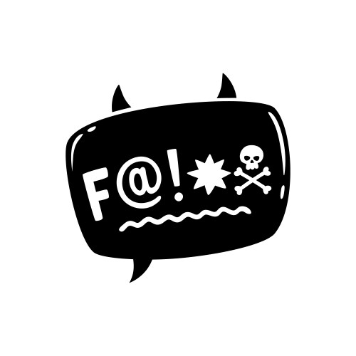 Hate angry talk comic swear emotion speech bubble Vector Image