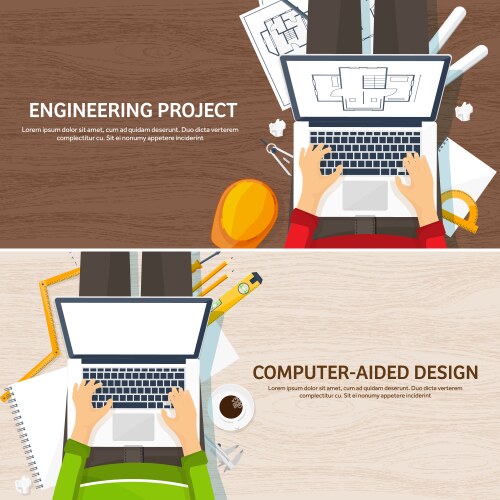 Architecture civil engineering banner design Vector Image