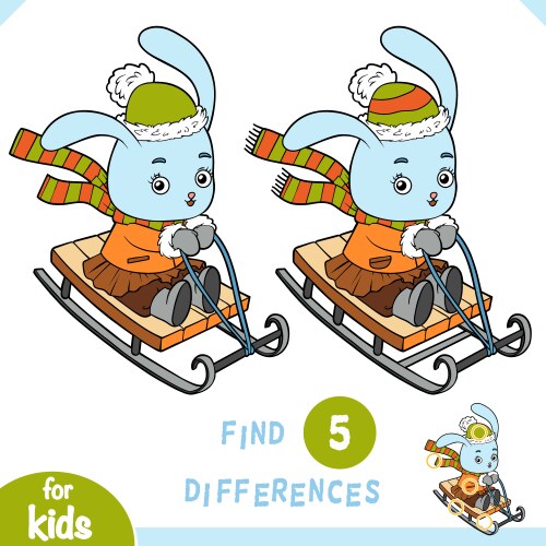 Find differences educational game for kids boy Vector Image
