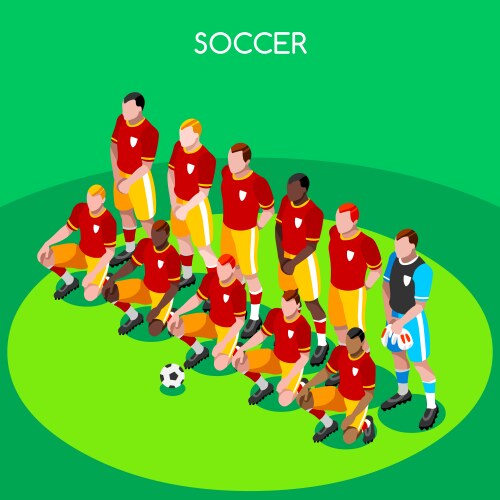 Cartoon soccer kids team at a stadium Royalty Free Vector