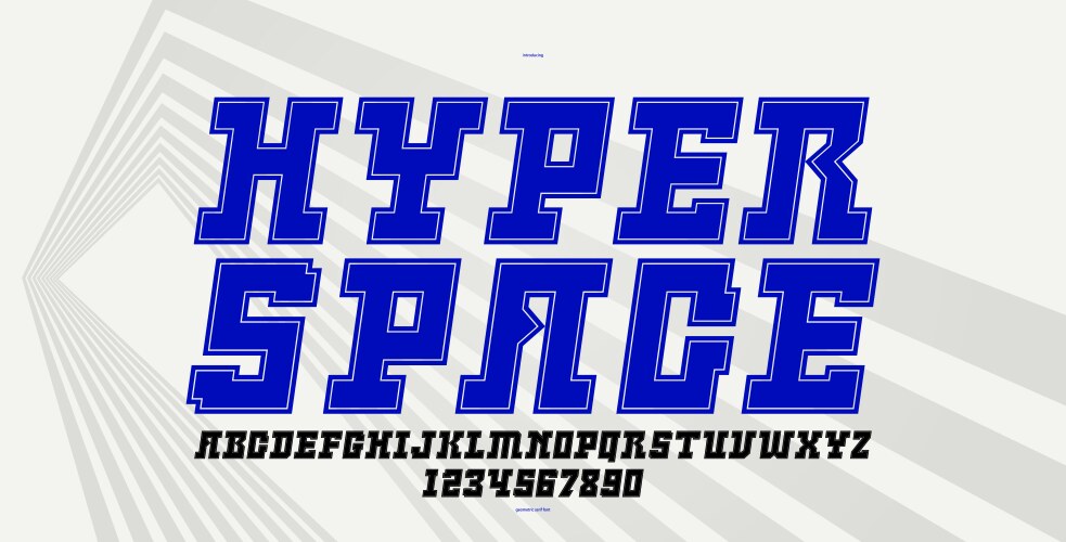 Technology and future style display font Vector Image