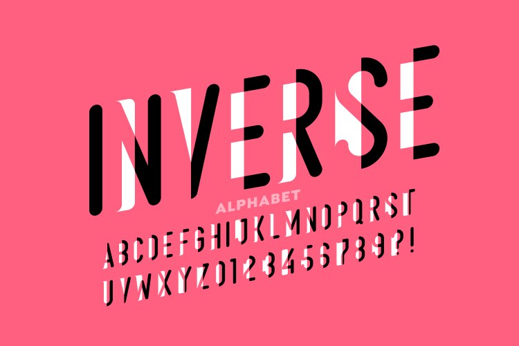 Stylized 3d uppercase letters alphabet typeface Vector Image