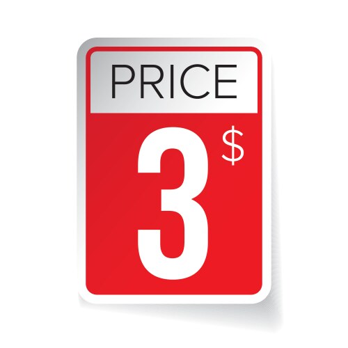 Price tag red Royalty Free Vector Image - VectorStock