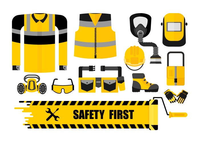Fall protection construction worker safety first Vector Image