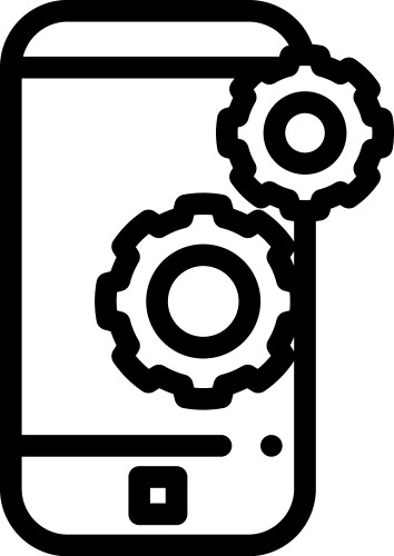 Application icon thin linear style design Vector Image