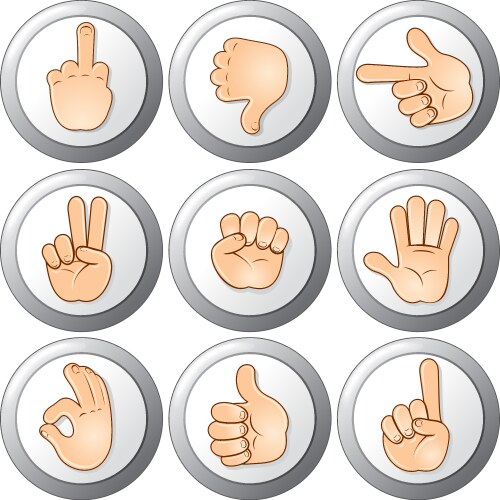 Hand signals Royalty Free Vector Image - VectorStock