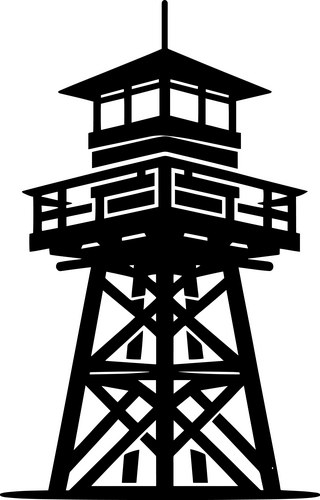 Isolated Watch Tower – Royalty-Free Vector | VectorStock