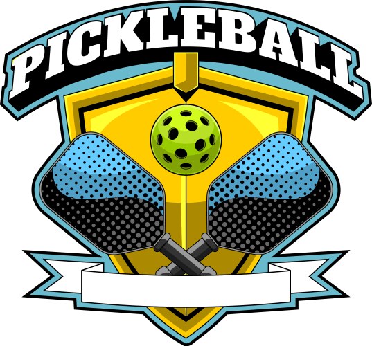 Pickleball graphic design logo Royalty Free Vector Image