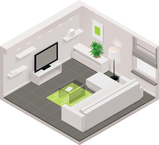 Cartoon bedroom interior background Royalty Free Vector