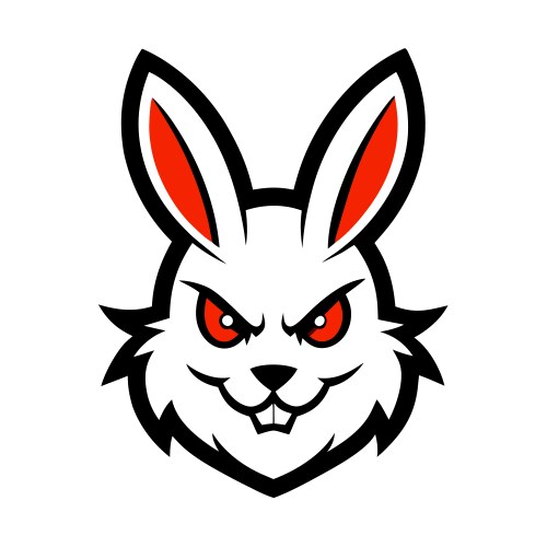 Rabbit head mascot logo Royalty Free Vector Image