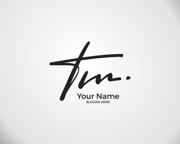 A i ai initial logo signature handwriting Vector Image