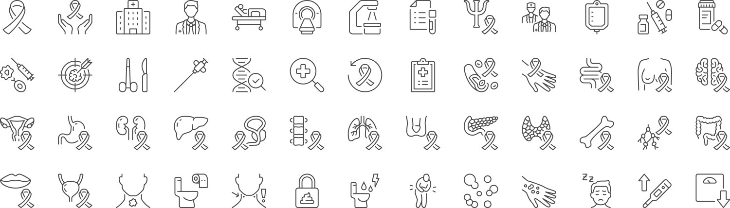 Cancer Ribbon Outline Vector