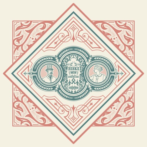 Victorian Card Illustration Royalty Free Vector Image