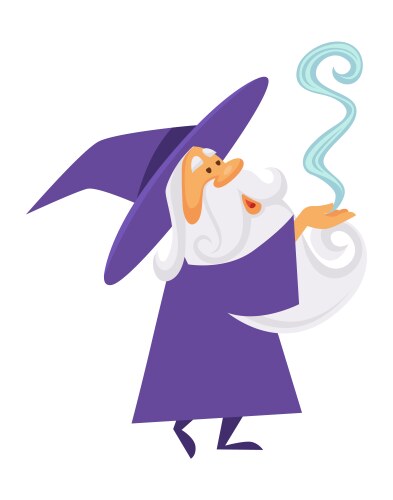 Cartoon mexican chimichanga wizard character wiz Vector Image