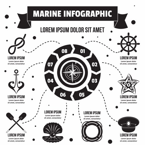 Infographic Simple Compass Vector Images (over 180)