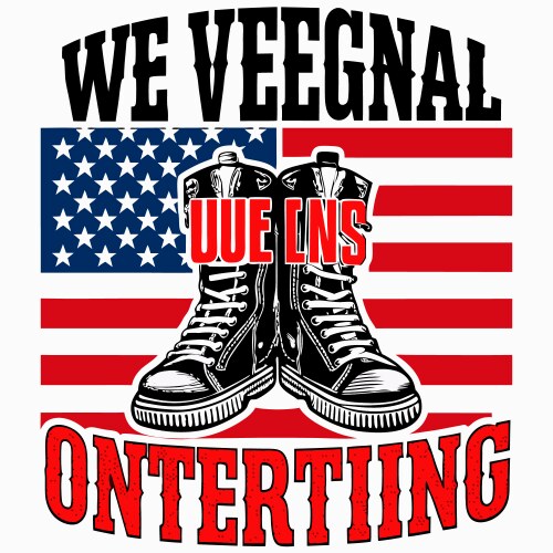 American veteran us maps boots and weapon Vector Image