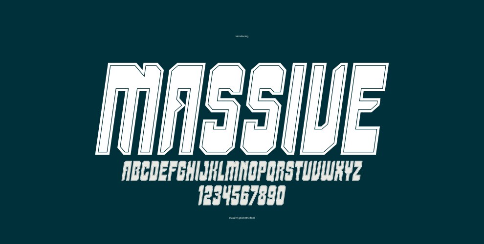 Geometric bold and strong font for logos Vector Image