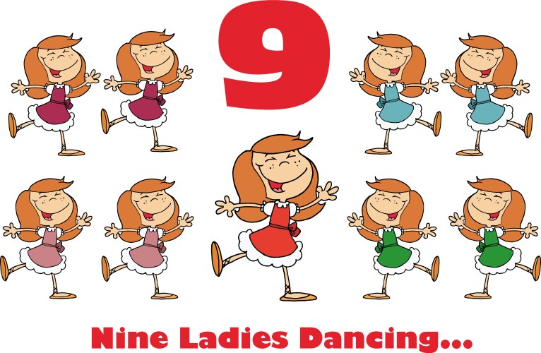 Nine persons vegans Royalty Free Vector Image - VectorStock