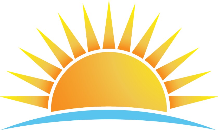 Radiant Sun Logo Template Royalty Free Vector Image