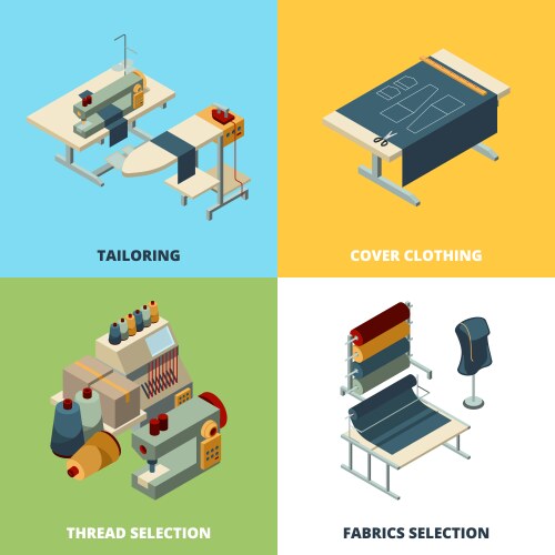 Textile production manufacturing factory Vector Image
