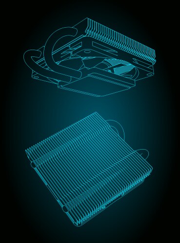 Cpu cooler Royalty Free Vector Image - VectorStock