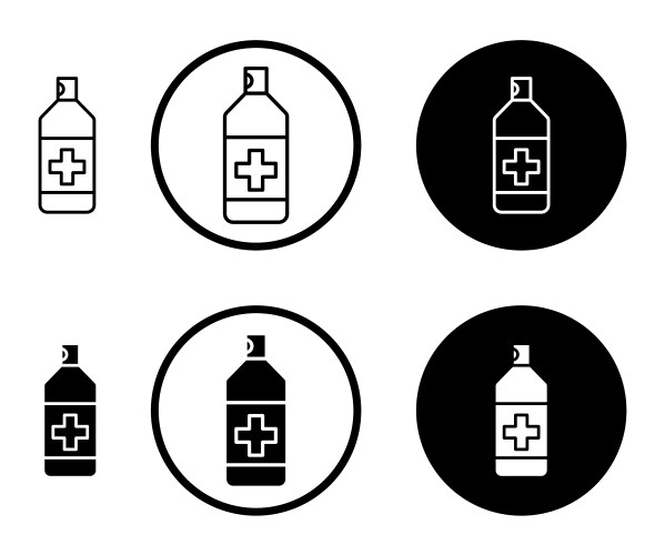 Medical pump line icon set Royalty Free Vector Image