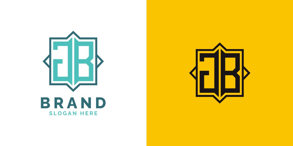 Modern tf monogram logo design initial letter Vector Image