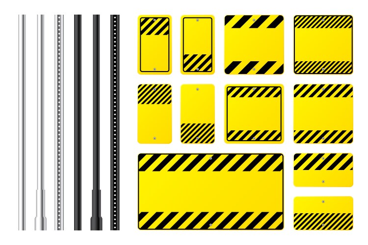 A safety warning sign design template Royalty Free Vector
