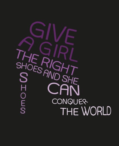 Shoe from quote Royalty Free Vector Image - VectorStock