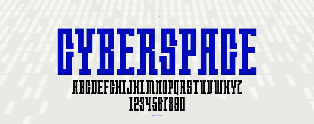 Technology and future style display font Vector Image