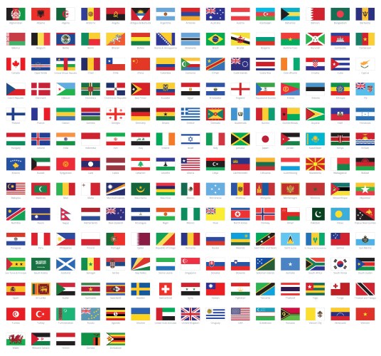 Flags with Names Vector Images (over 4,300)